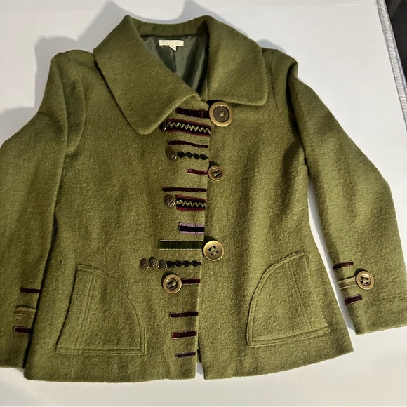 Carson | Jackets & Coats | Carson Olive Coat With Button Accents ...